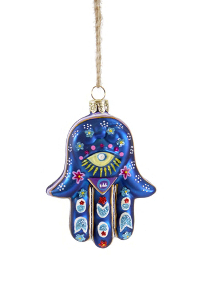 Hand of Fatima Ornament in Blue – SOUKi RATHMAN